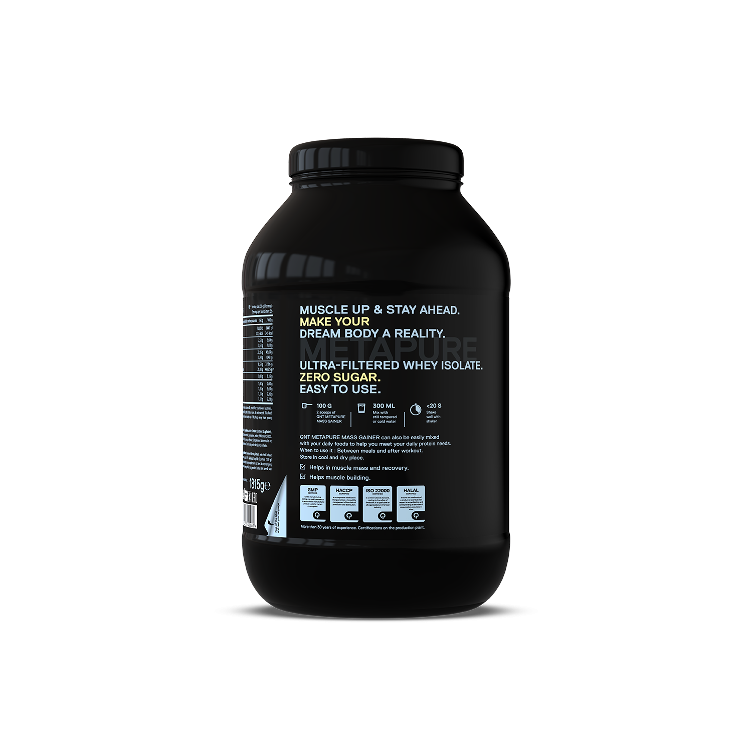 Metapure Mass Gainer Isolate for an optimal growth ! | QNT